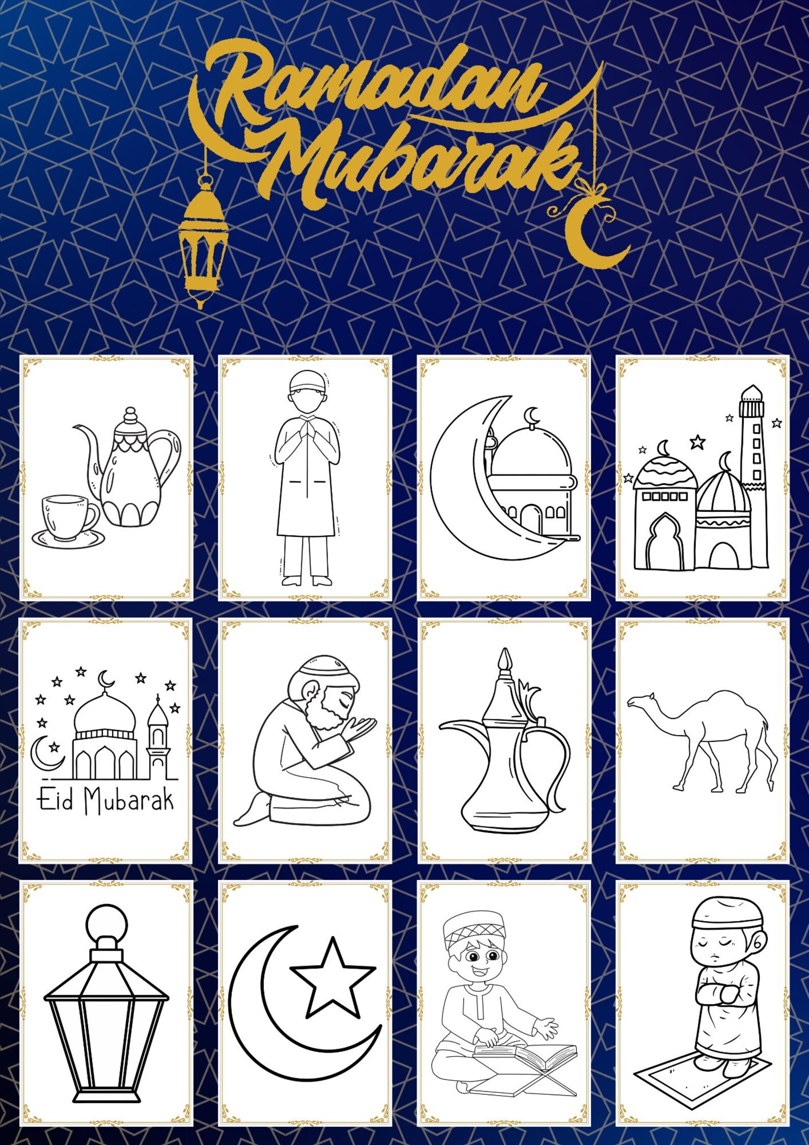 25 Ramadan Coloring Pages for Kids, Eid Coloring Pages, Islamic ...