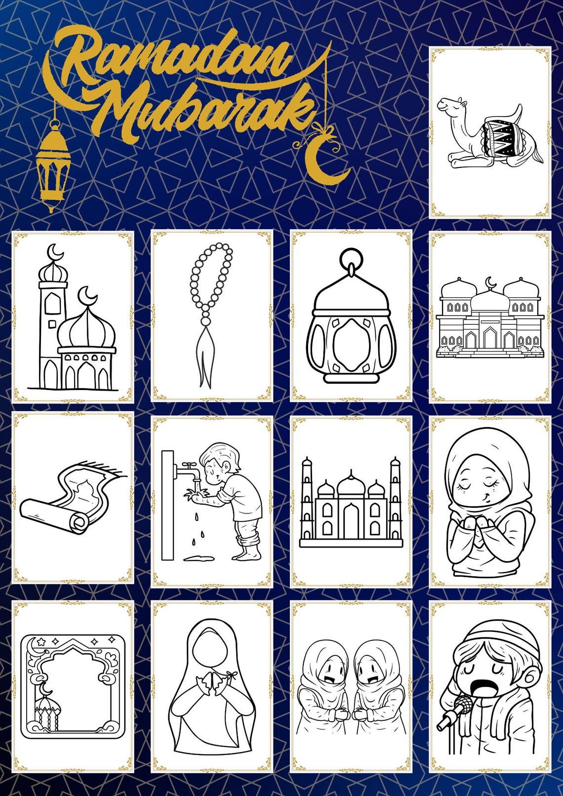 25 Ramadan Coloring Pages for Kids, Eid Coloring Pages, Islamic ...
