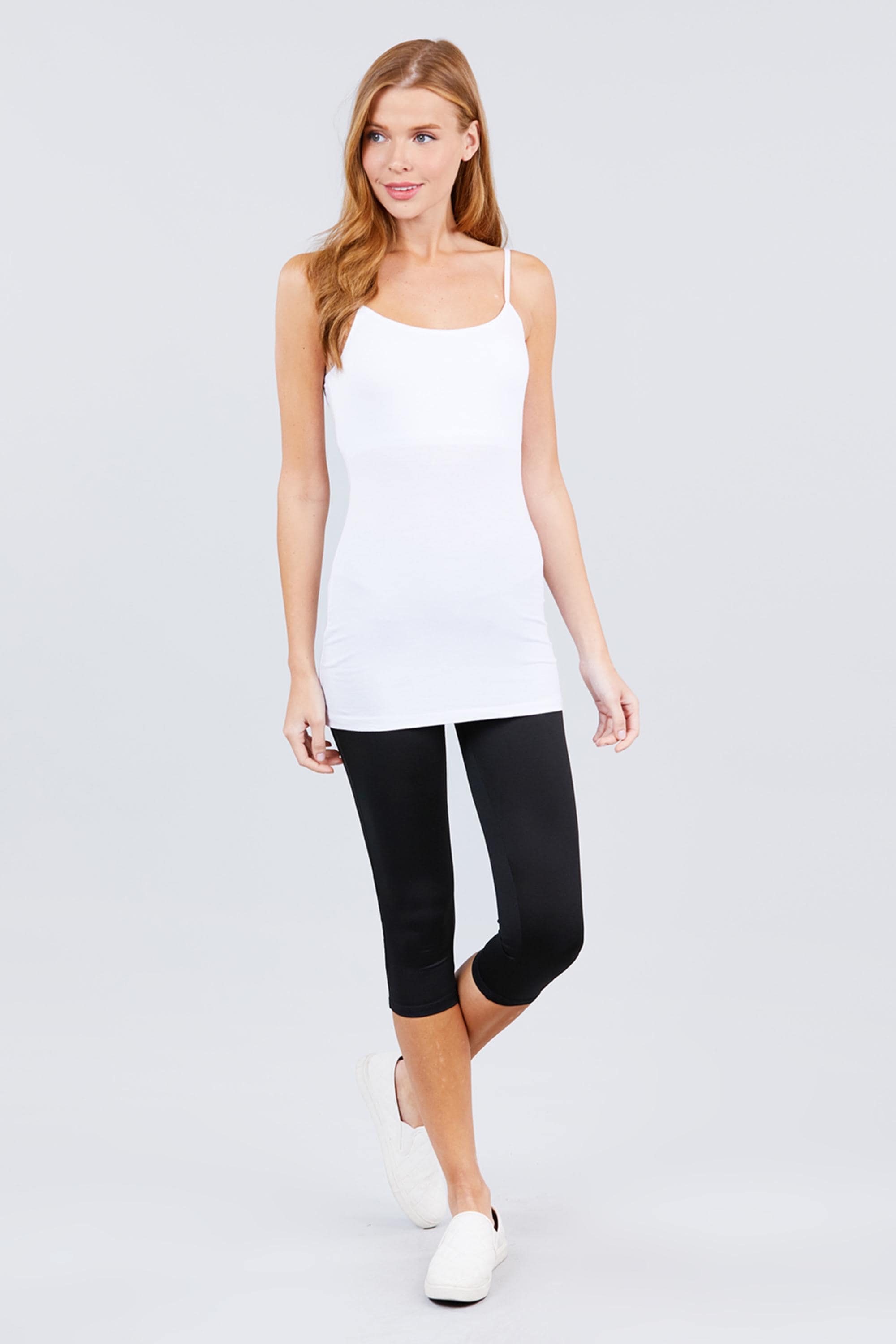 4 PACK Women's Cotton Cami Yoga Adjustable Spaghetti Strap Cami Tank ...