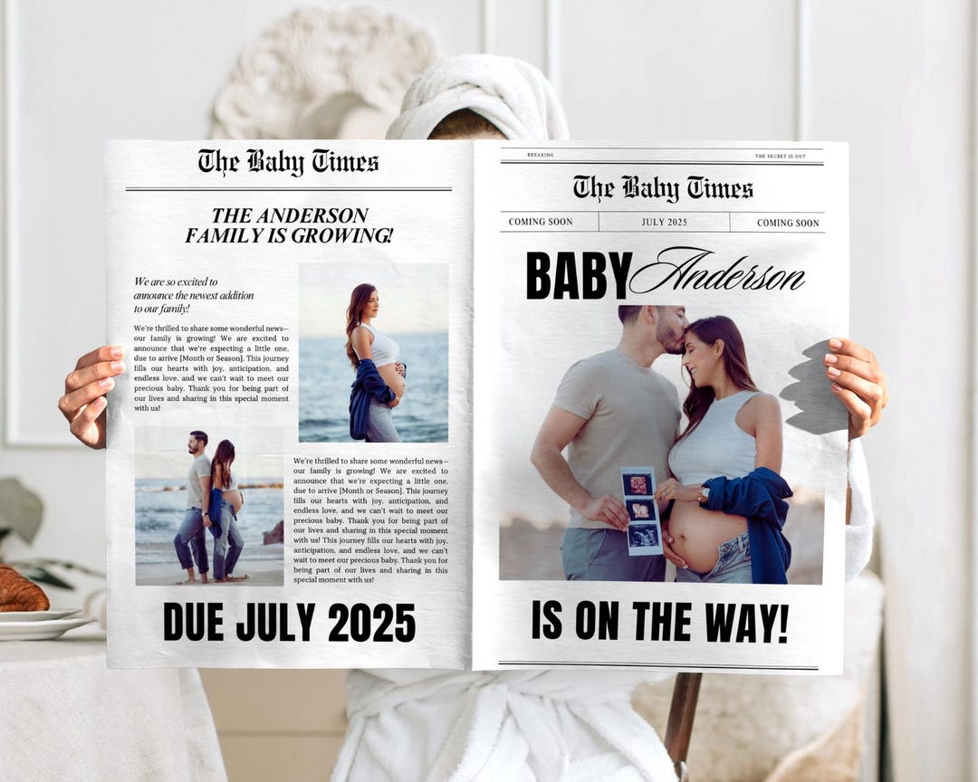 Newspaper Baby Announcement, Newspaper Pregnancy Announcement ...