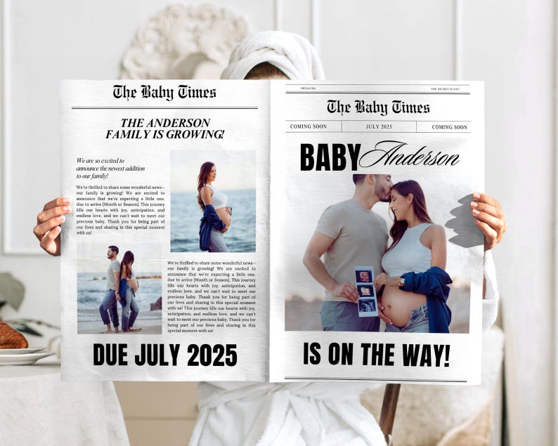 Newspaper Baby Announcement, Newspaper Pregnancy Announcement ...
