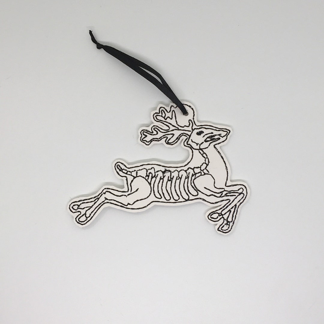 Skeleton Goth Reindeer Christmas Hanging Decoration - Etsy