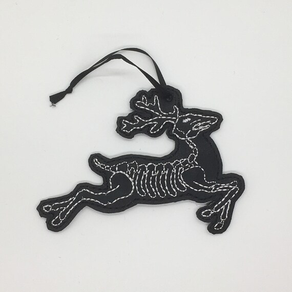 Skeleton Goth Reindeer Christmas Hanging Decoration - Etsy UK