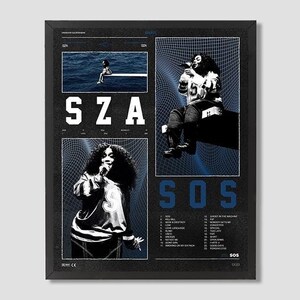 SOS Album Poster, SZA Wall Art, SZA Print, Digital Prints, Downloadable ...