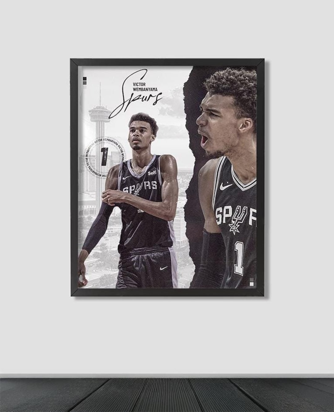 Victor Wembanyama Poster, Spurs Wall Art, San Antonio Spurs Poster, NBA ...