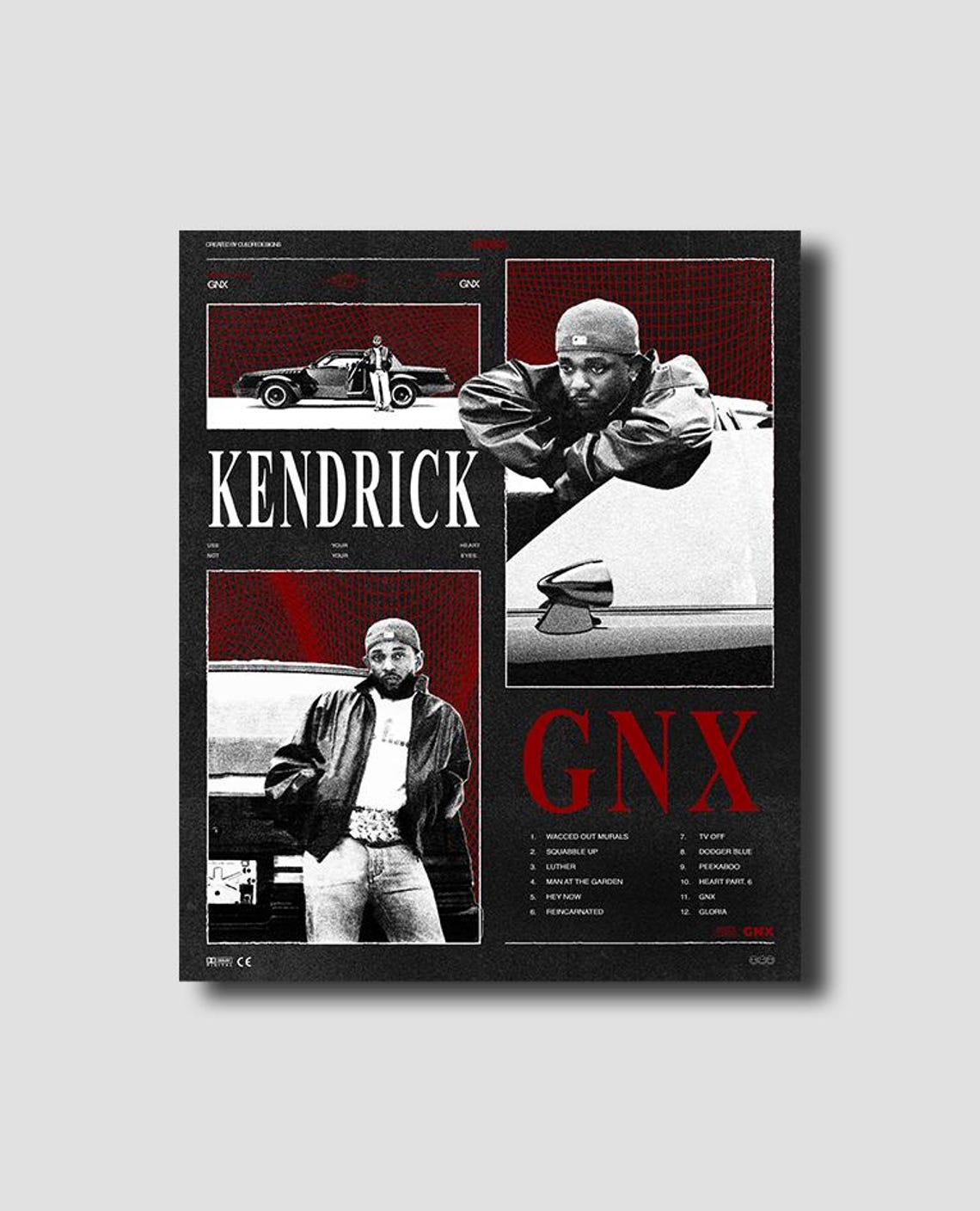 Kendrick Lamar Poster, GNX Album Art, Kendrick Lamar Print, GNX ...