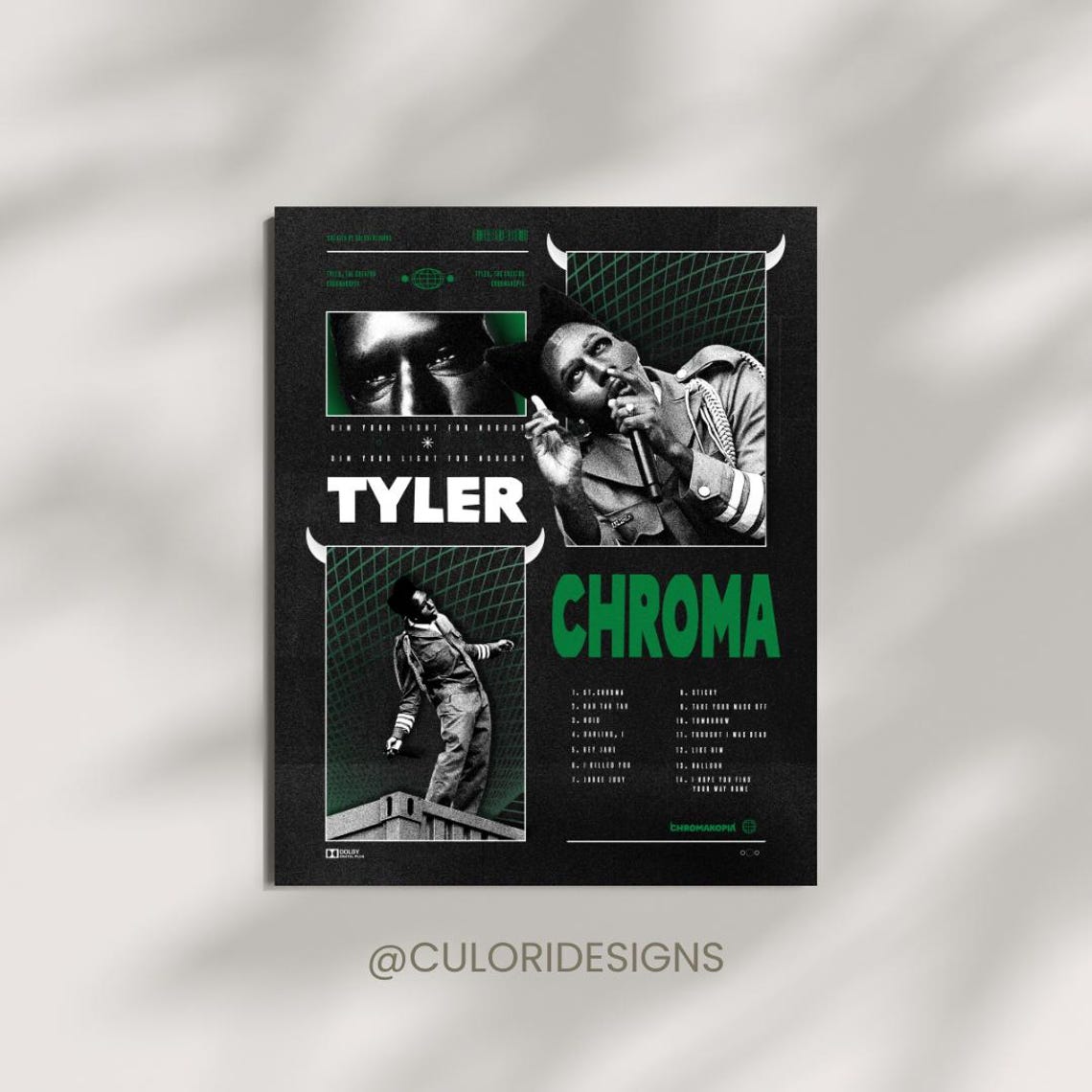 Chromakopia Album Poster, Tyler the Creator Wall Art, Tyler the Creator ...