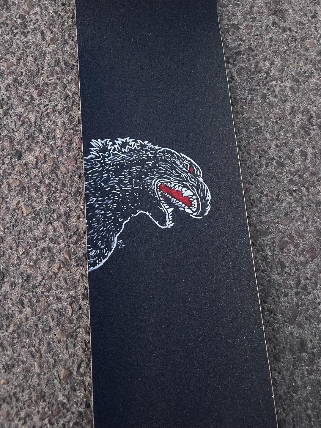 Hand-painted Godzilla Grip Tape - Etsy
