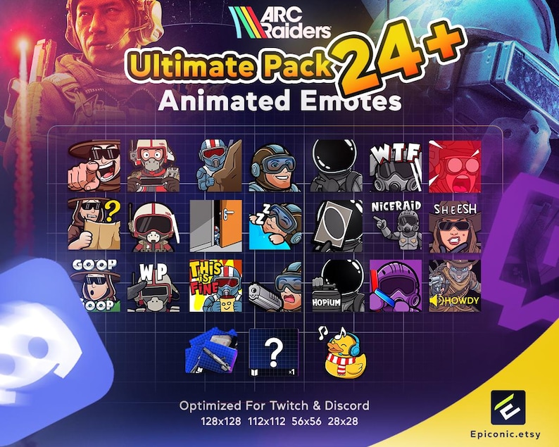 Animated ARC Raiders Emotes (goop, Laugh, Map) Twitch, Discord, Youtube ...