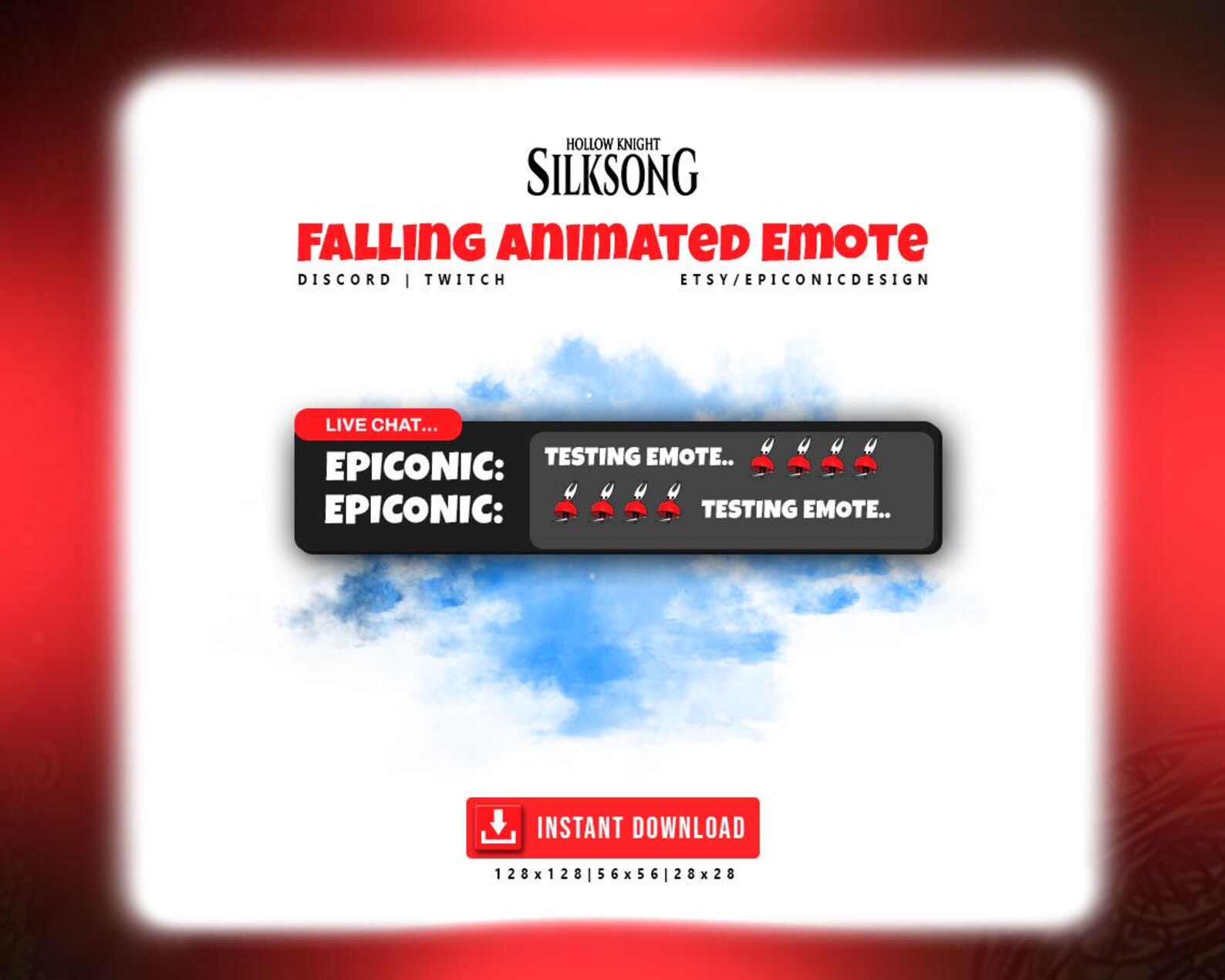 Silksong Hornet Falling Animated Emote | Twitch & Discord (PNG, GIF) - Etsy