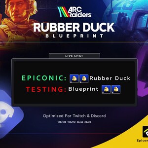 Arc Raiders Rubber Duck Bluprint, Animated Emote, Twitch, Discord ...