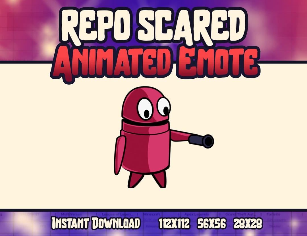 R.E.P.O Scared Animated Emote: Twitch/discord Chat (digital Download ...
