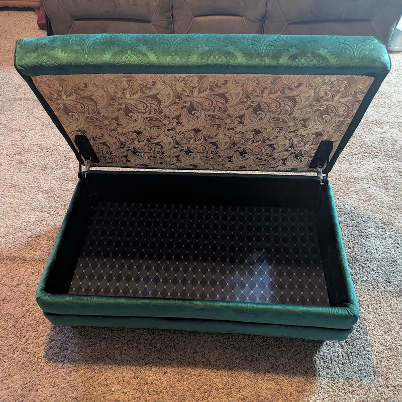 Ottoman Green With Box - Etsy