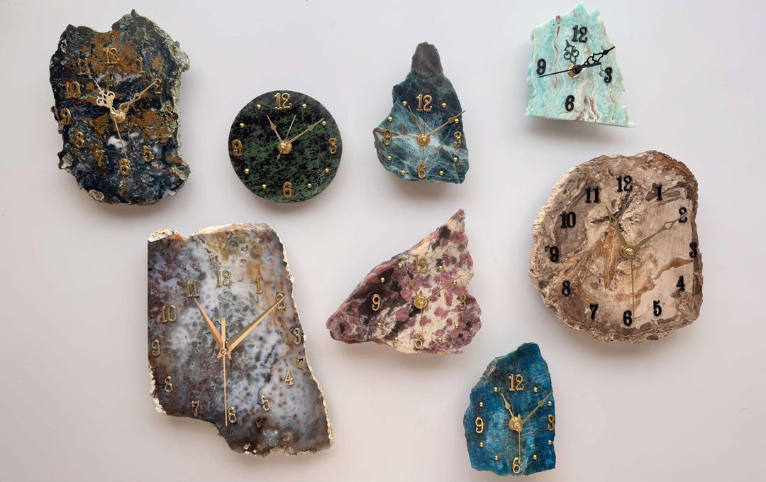 Natural Stone Clock - Etsy
