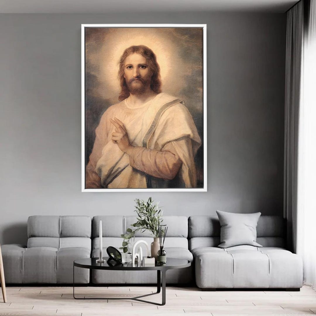 Jesus Christ Classic Portrait Canvas Print, Religious Wall Art ...