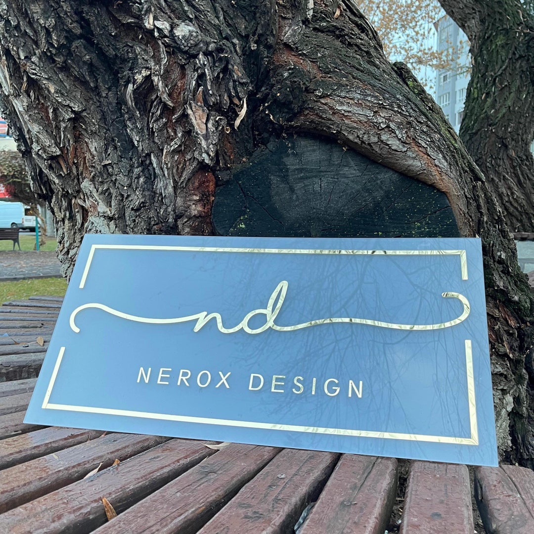 Rectangular Frosted Acrylic Sign, Logo Sign, Plexi Sign, Custom ...