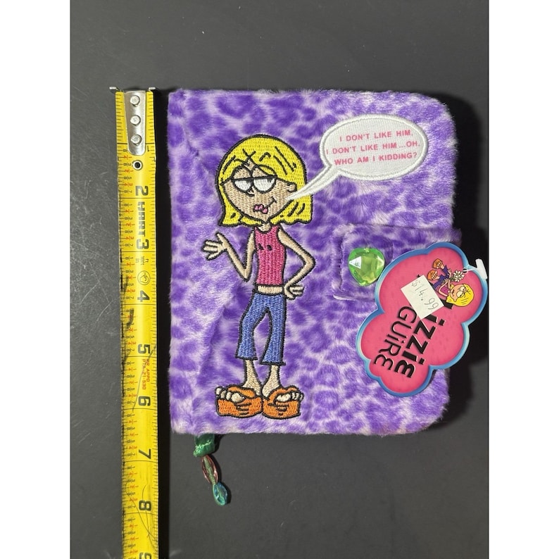 Vintage Applause Lizzie Mcguire Purple Fuzzy Plush Journal - Etsy