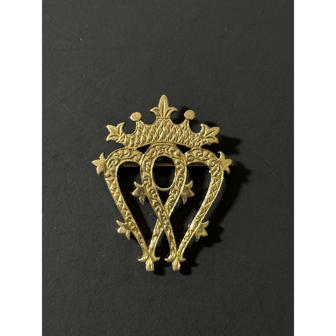 Vintage Marked IONA 9k Gold Luckenbooth Scotland Heart Crown Brooch - Etsy