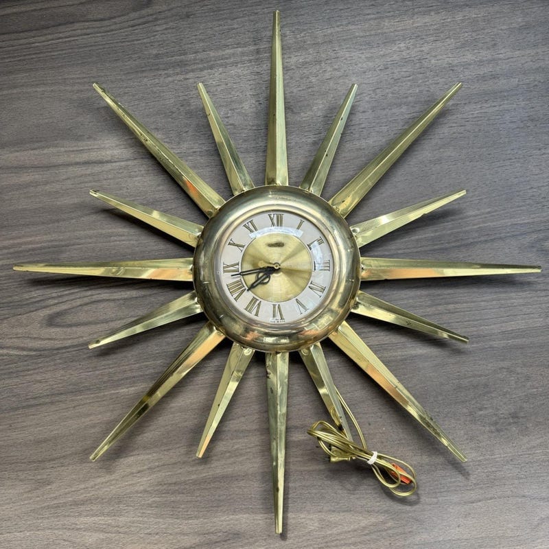 Starburst Clock - Etsy