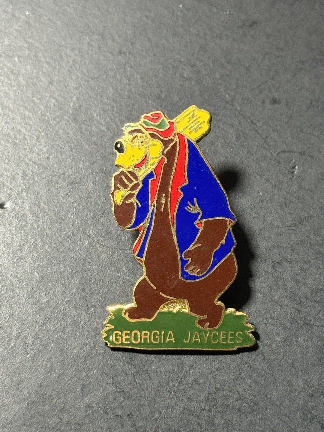Vintage Disney Splash Mountain Bear Georgia Jaycees Enameled Pin - Etsy