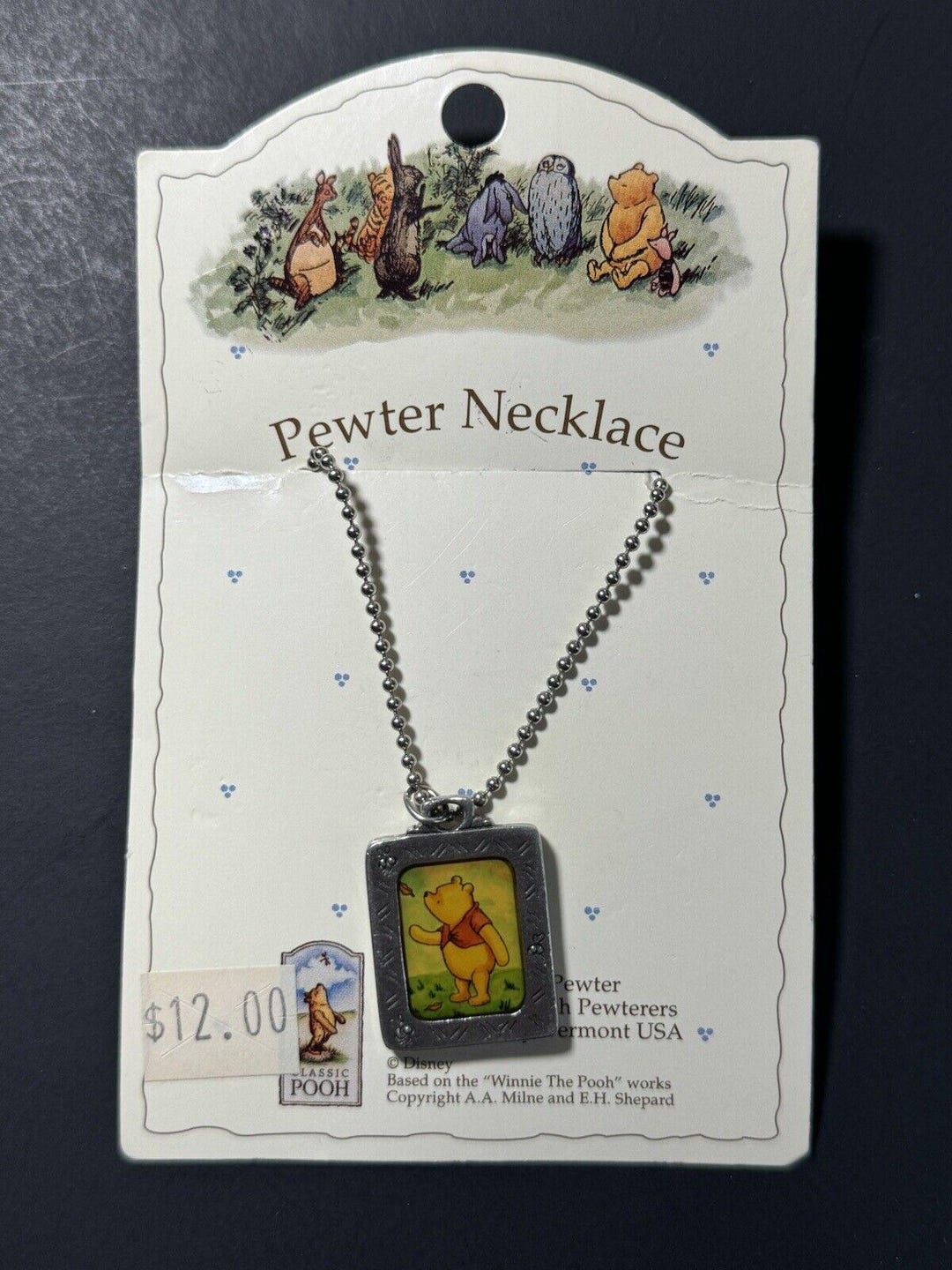 Danforth Pewterer Classic Pooh Pewter Necklace - Etsy