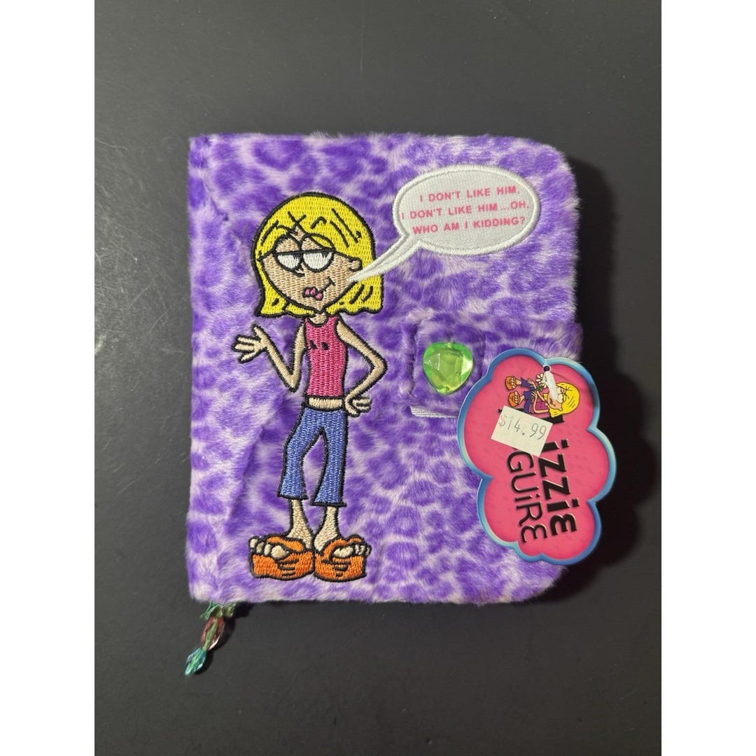 Vintage Applause Lizzie Mcguire Purple Fuzzy Plush Journal - Etsy
