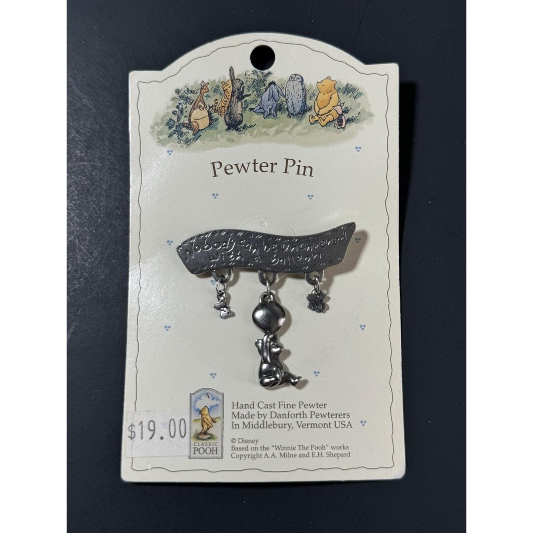 Danforth Pewterer Classic Pooh Pewter Pooh Pin - Etsy Canada