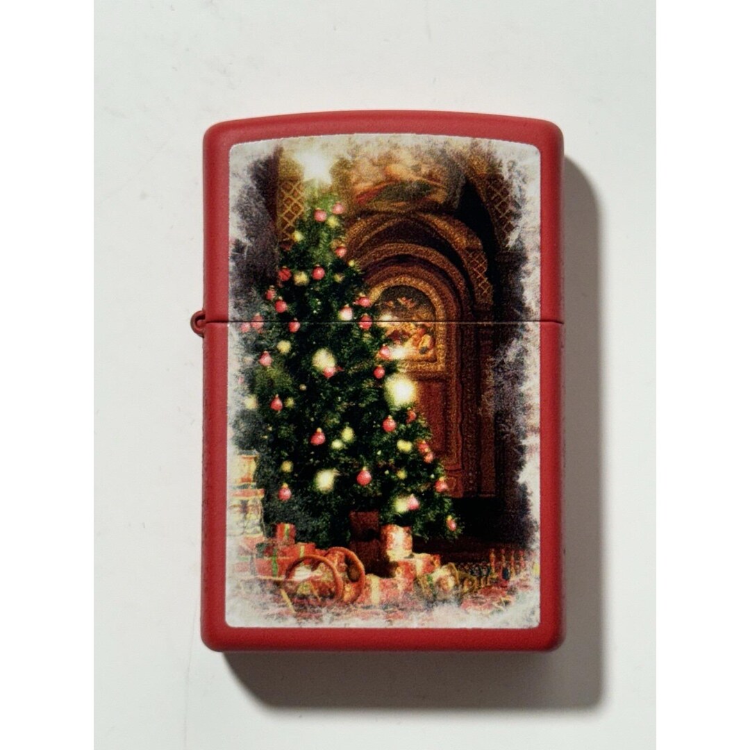 ZIPPO Christmas Tree Red Lighter - Etsy