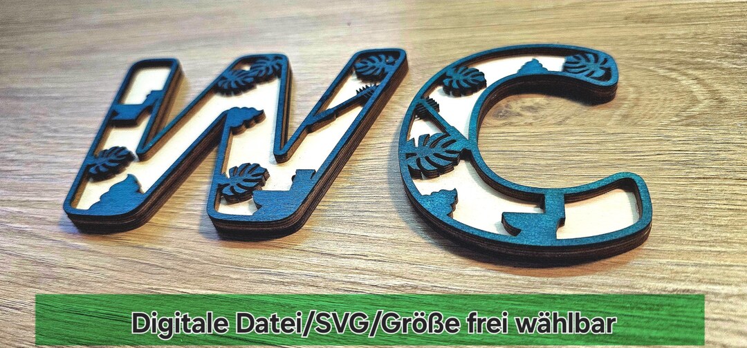 Toilet Sign, SVG File, Laser Cut, Toilet, Layer, Deco, Home, Wood ...