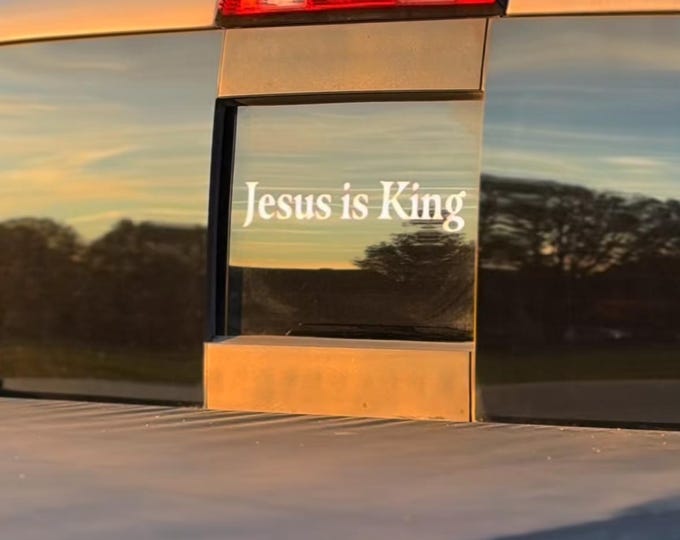 Jesus is King Vinyl Sticker - Etsy