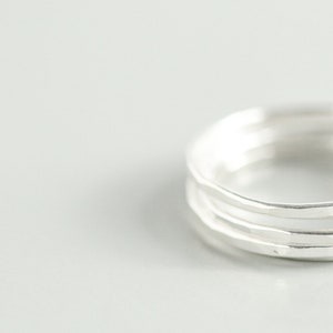 Sterling Silver Stacking Rings for Women Ultra Thin Band | Etsy