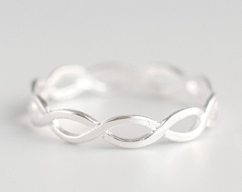 Silver Twisted Ring | Etsy