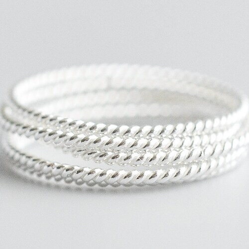 Sterling Silver Stacking Rings for Women Ultra Thin Band - Etsy