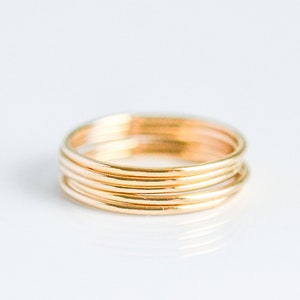 14k Gold Filled Stacking Ring Set for Women Minimalist - Etsy