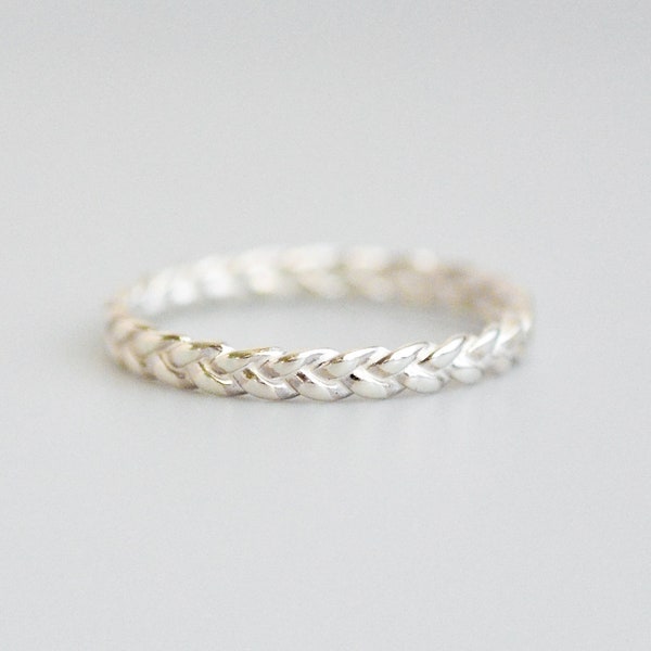 Silver Braided Ring - Etsy