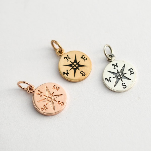 Compass Charm - Etsy