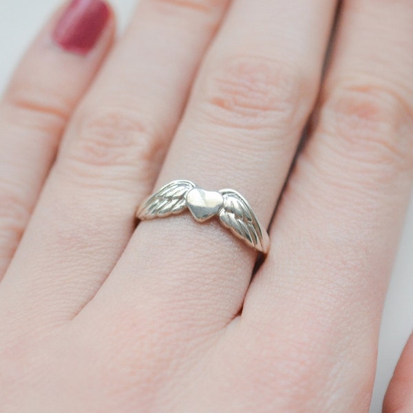 Gold Angel Wing Ring - Etsy