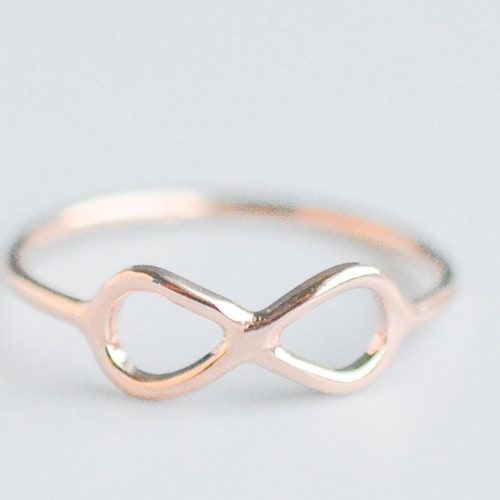 Rose Gold Infinity Ring Infinity Love Promise Ring Sterling | Etsy