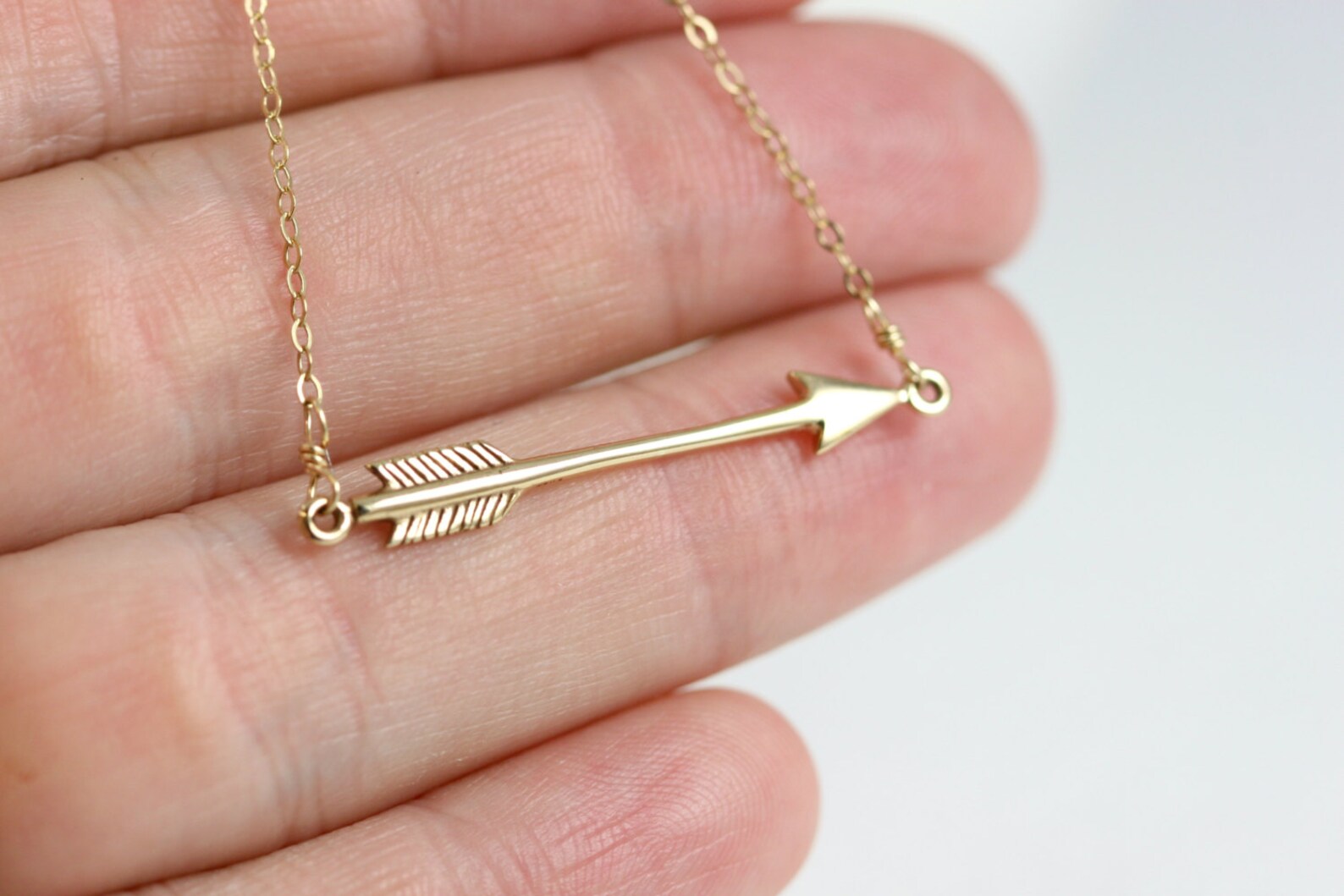 Gold Filled Arrow Necklace for Women Simple Minimalist - Etsy