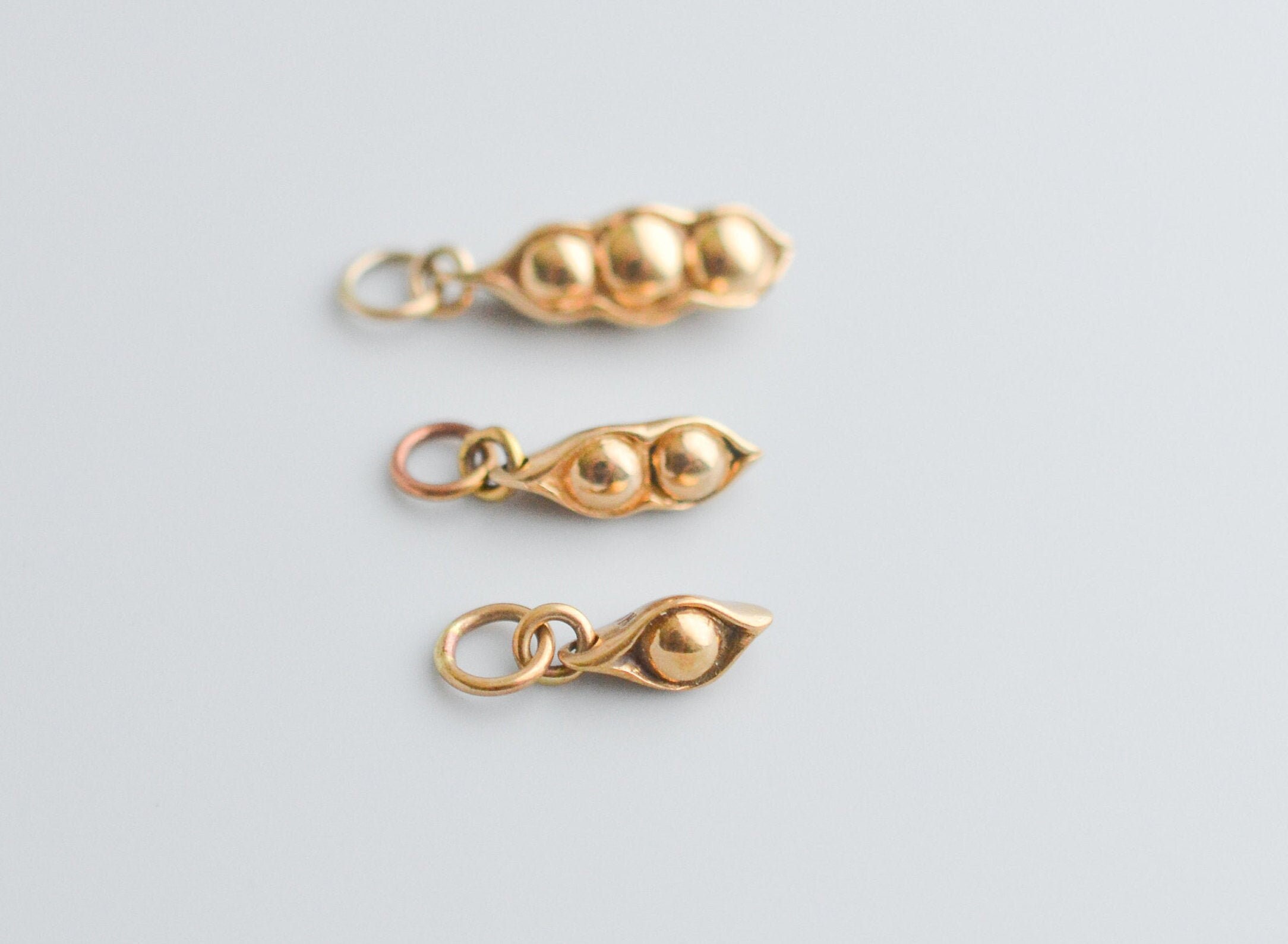 Gold Two Peas in a Pod Charm Goldfilled Add on Charm A La - Etsy