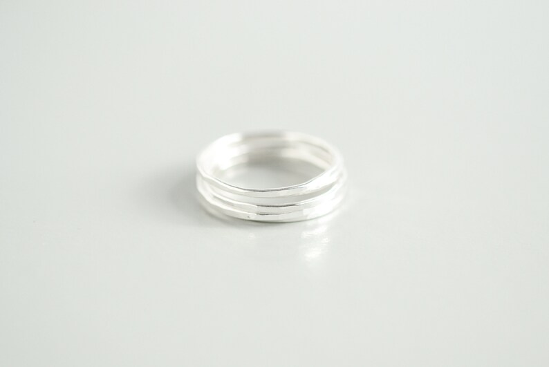 Sterling Silver Stacking Rings for Women Ultra Thin Band | Etsy