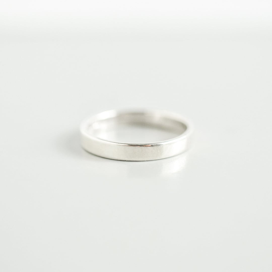 Solid Silver Band Ring for Women, Cigar Band Ring, Simple Ring, Wide ...