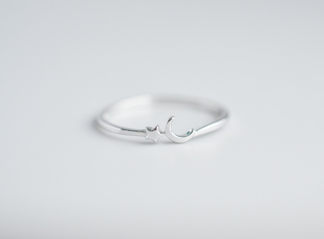 Moon and Star Ring, Sterling Star Ring, Moon Ring, Celestial Ring ...