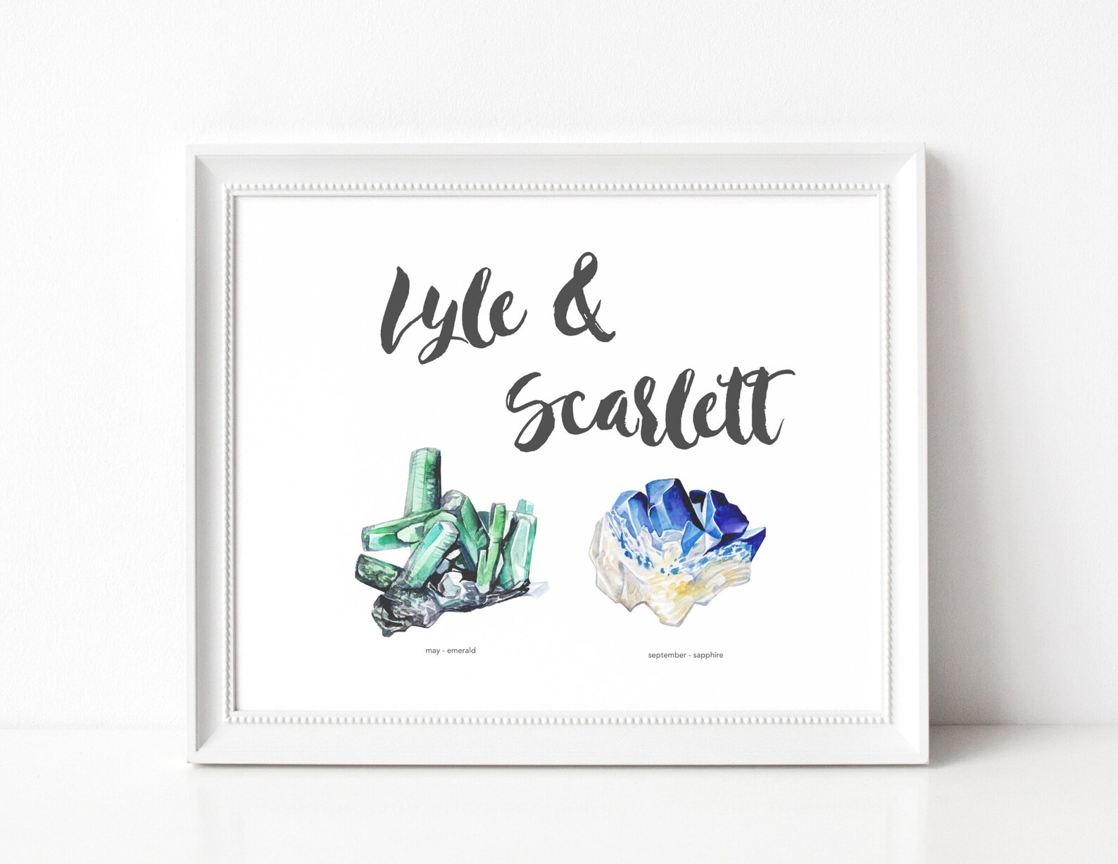 Family Art Print Birthstone Family Printable Decor Mothers - Etsy