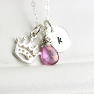 Princess Necklace - Princess Crown Necklace - Personalized Queen ...