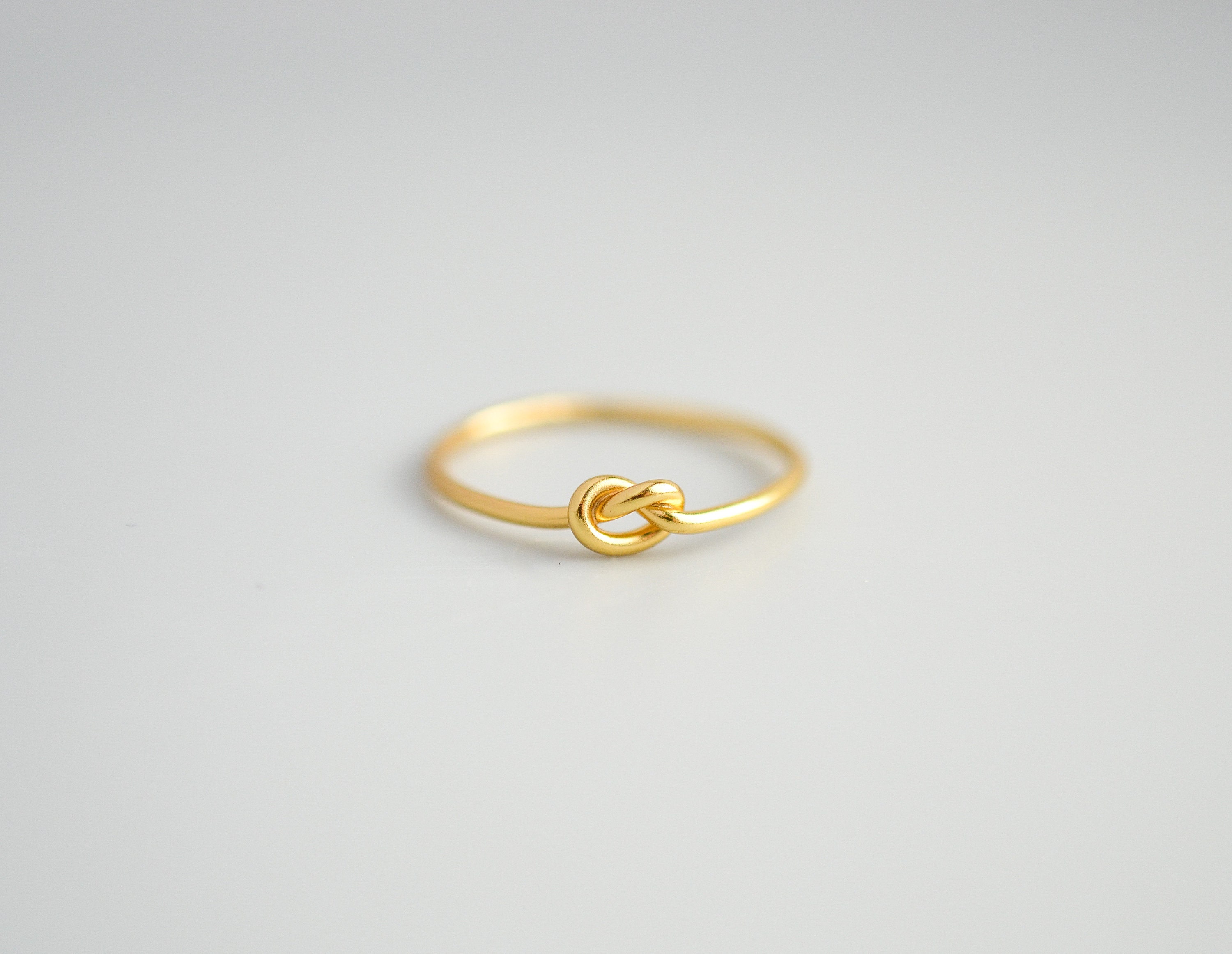 Gold Filled Tiny Knot Ring for Women Dainty Minimalist | Etsy