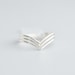 Sterling Silver Chevron Stacking Rings for Women Ultra Thin Band Stack ...