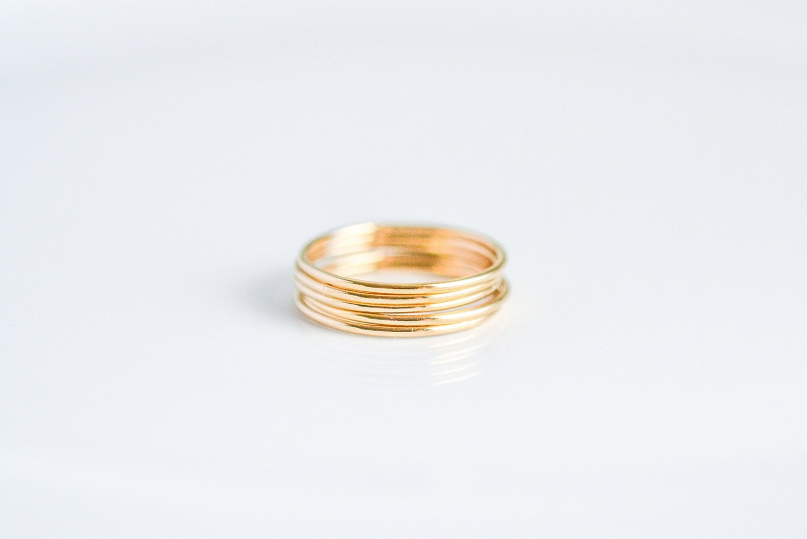 14k Gold Filled Stacking Ring Set for Women Minimalist - Etsy