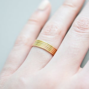 14k Gold Filled Stacking Ring Set for Women - Minimalist Goldfilled ...