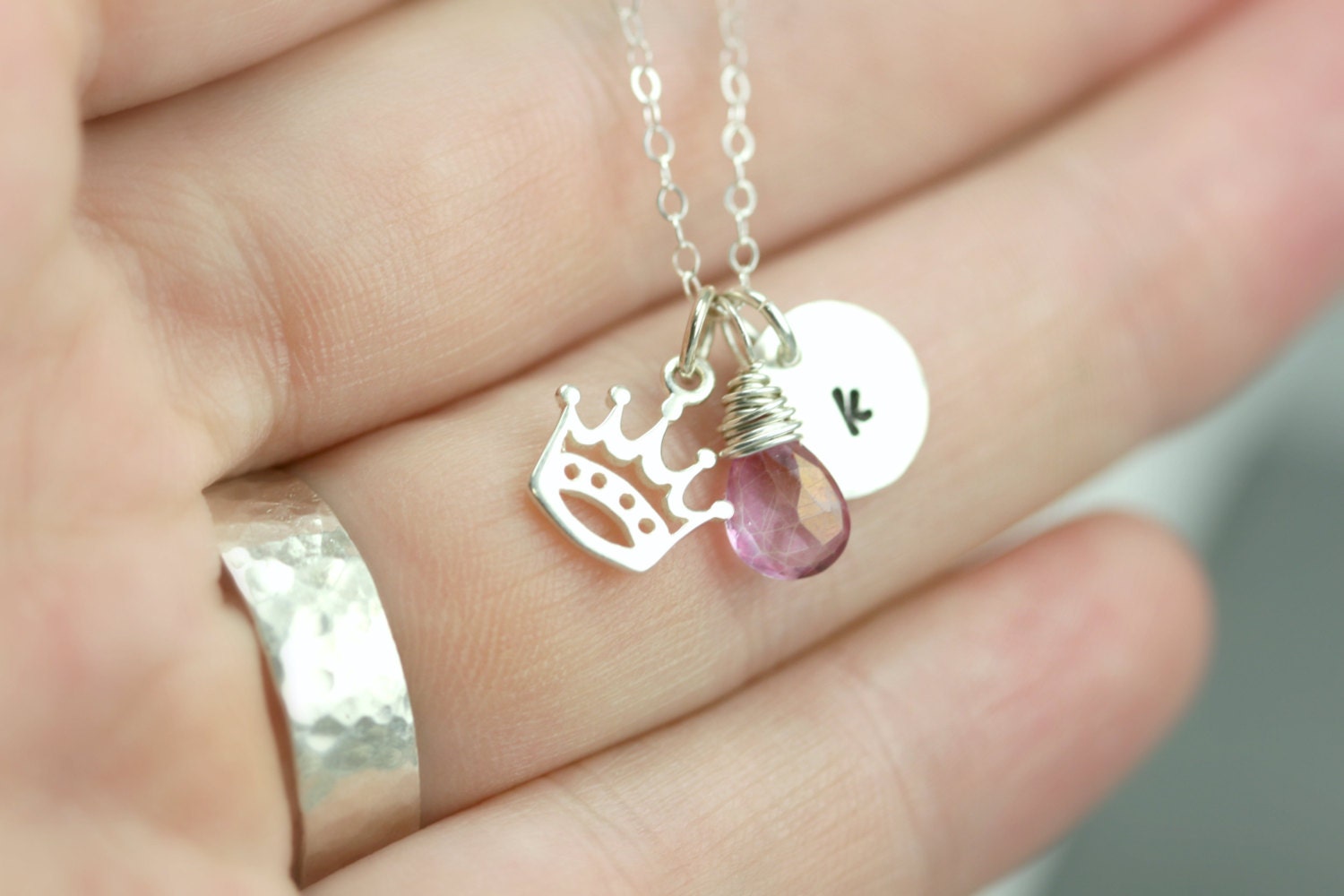 Princess Necklace Princess Crown Necklace Personalized | Etsy